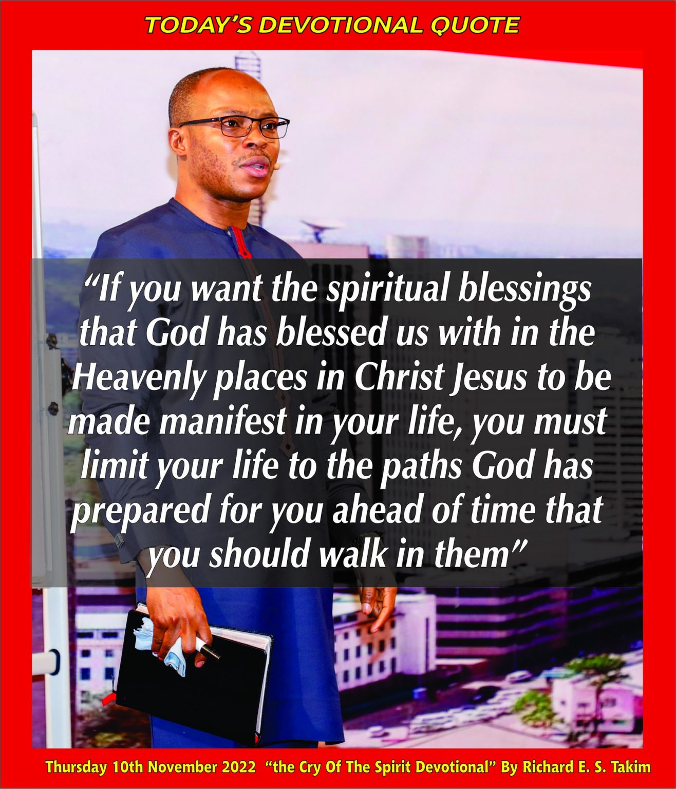 THE CRY OF THE SPIRIT DEVOTIONALS – BY RICHARD E. S. TAKIM - THE CRY OF ...