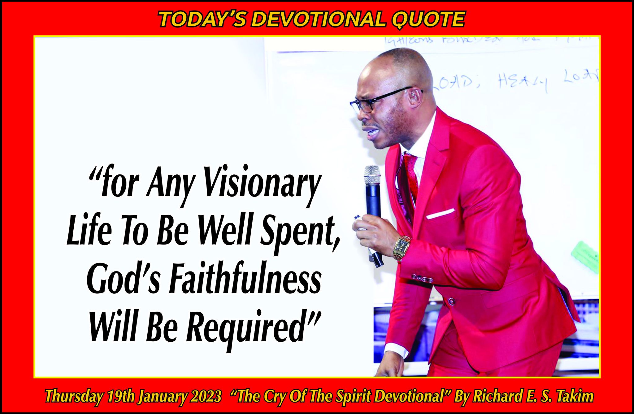 THE CRY OF THE SPIRIT DEVOTIONALS – BY RICHARD E. S. TAKIM - THE CRY OF ...