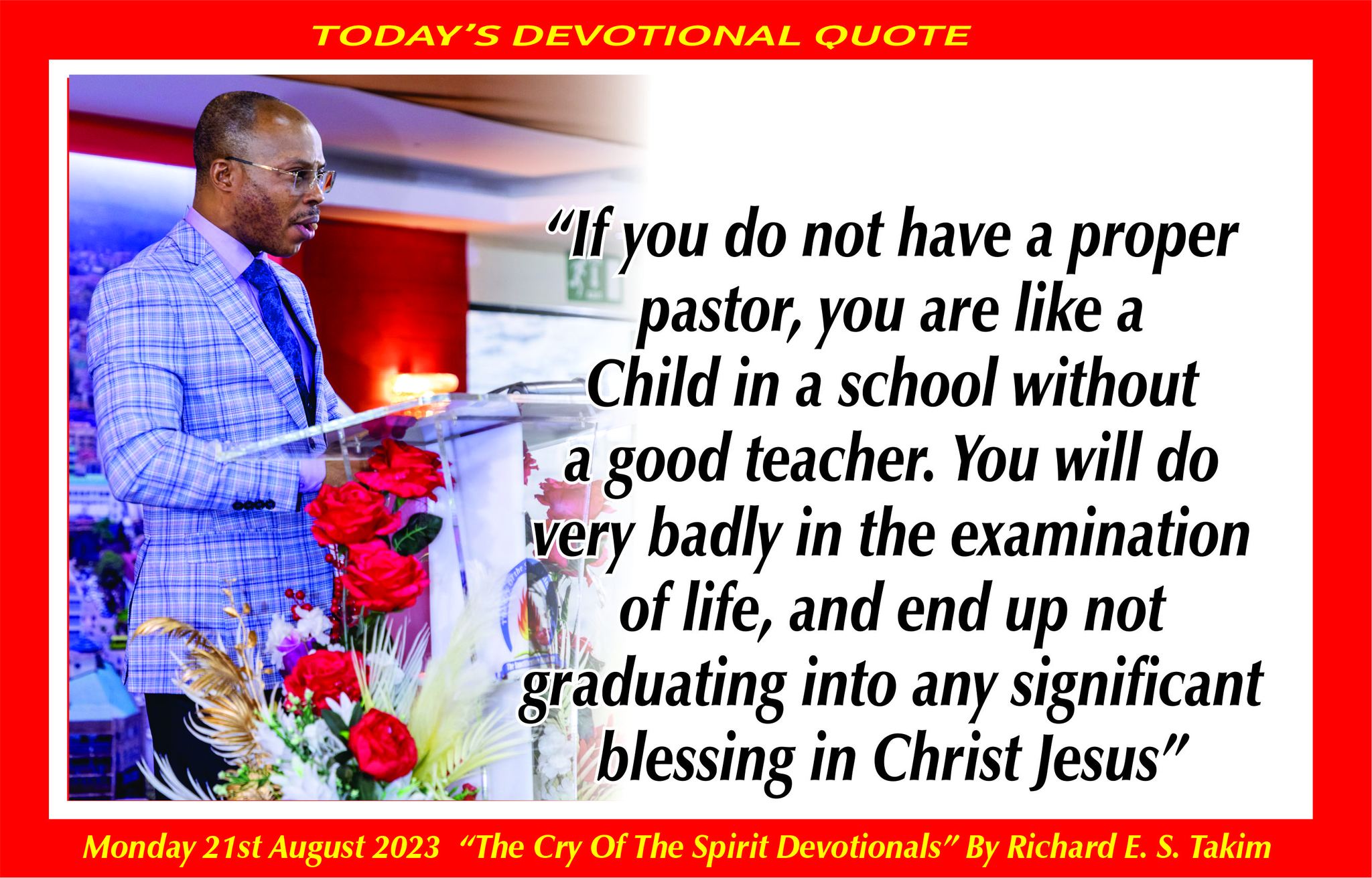 THE CRY OF THE SPIRIT DEVOTIONALS – BY RICHARD E. S. TAKIM - THE CRY OF ...
