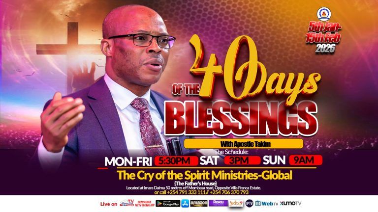 40 DAYS OF THE BLESSING - THE CRY OF THE SPIRIT MINISTRIES
